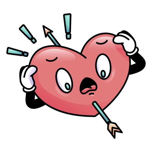Shocked heart shot colored - Transparent PNG & SVG vector file