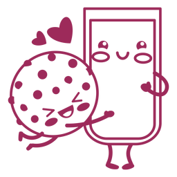 Stroke Cookie Milchliebhaber PNG- Und SVG-Design Für T-Shirts