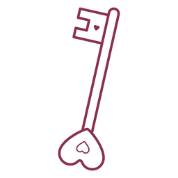 Valentine Simple Key PNG & SVG Design For T-Shirts
