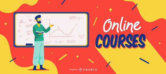 Online Education Slider Template Vector Download