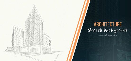 Architecture Building Sketch Background Vector Download