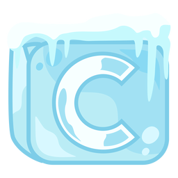 Ice Cube Letter C PNG & SVG Design For T-Shirts