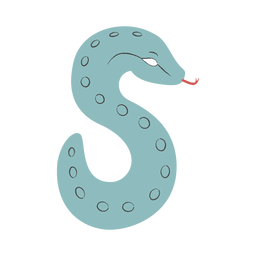 S Shaped Snake PNG & SVG Design For T-Shirts