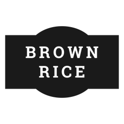 Brown Rice Label PNG & SVG Design For T-Shirts