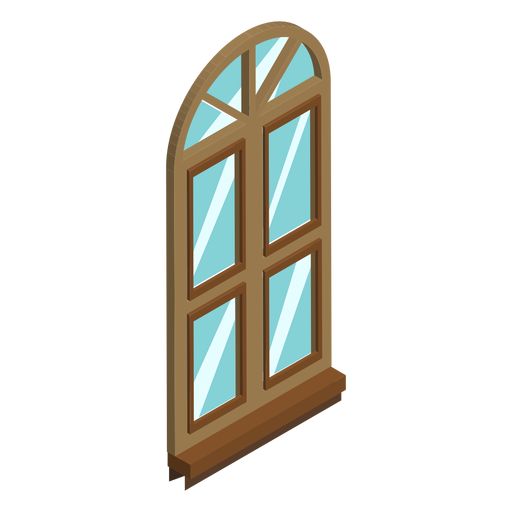 Window arched shaped isometric - Transparent PNG & SVG vector file