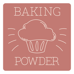 Baking Powder Label Line PNG & SVG Design For T-Shirts