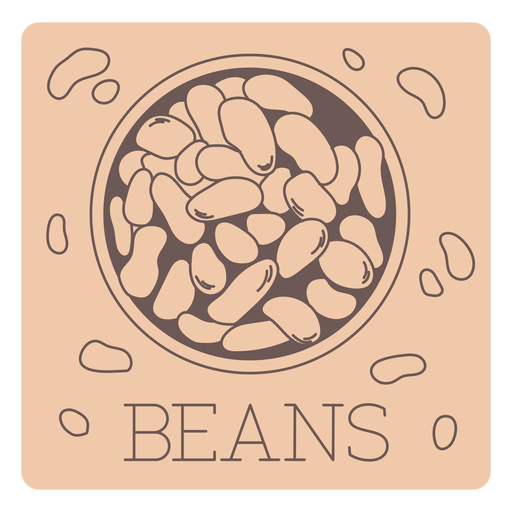 Beans label line - Transparent PNG & SVG vector file