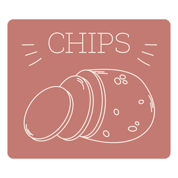 Chips Label Line PNG & SVG Design For T-Shirts