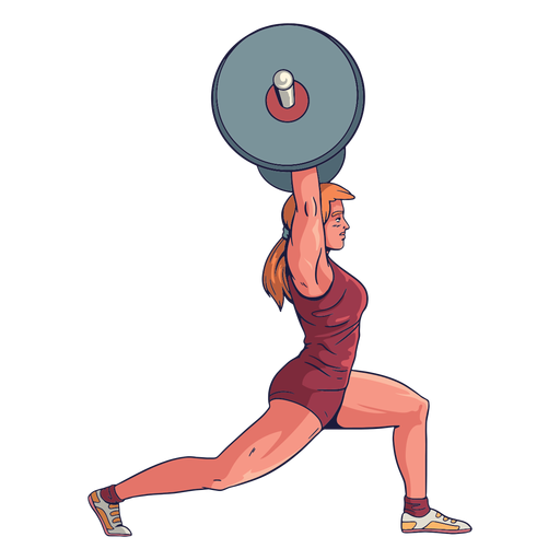 Female weightlifter character - Transparent PNG & SVG vector file