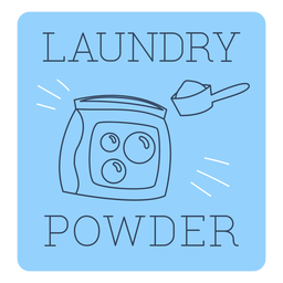 Laundry Powder Label Line PNG & SVG Design For T-Shirts