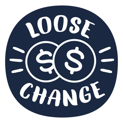 Loose change label blue - Transparent PNG & SVG vector file