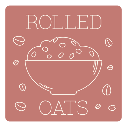 Rolled oats label line - Transparent PNG & SVG vector file