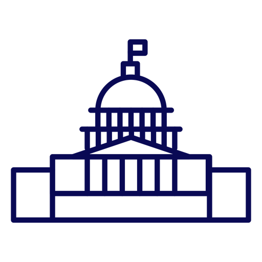 Usa Capitol Stroke Icon Transparent Png Svg Vector File