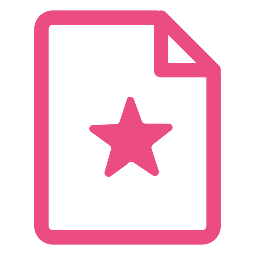 Document icon stroke pink - Transparent PNG & SVG vector file