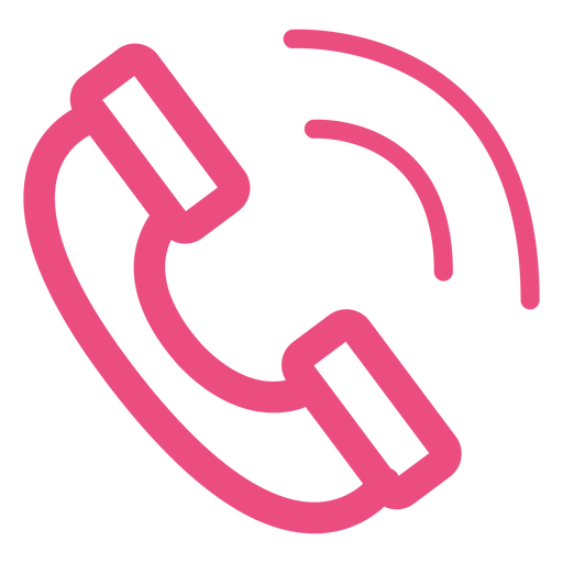 Icono de llamada telefónica trazo rosa - Descargar PNG/SVG transparente