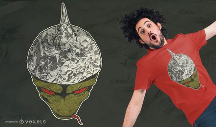 Reptilian Tinfoil Hat T-shirt Design Vector Download