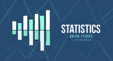 Statistics Online Studies Cover Design Vector Download