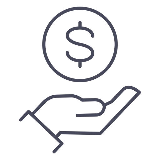 Hand with money icon hand - Transparent PNG & SVG vector file