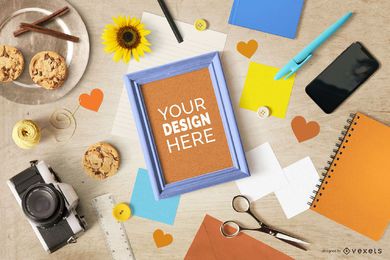 Generic Creative Lifestyle Frame Mockup PSD Editable Template