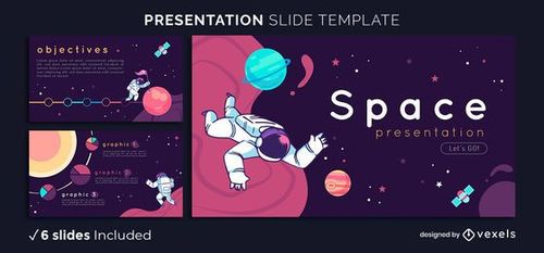 Space Presentation Template Vector Download