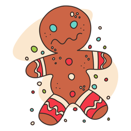 Gingerbread Man Cartoon Transparent PNG & SVG Vector