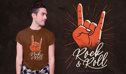 Rock & Roll T-shirt Design Vector Download