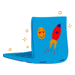 Laptop Stickers Flat PNG & SVG Design For T-Shirts