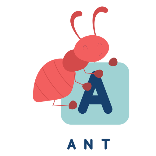 Letter a ant alphabet - Transparent PNG & SVG vector file