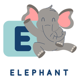 Vector Transparente PNG Y SVG De Alfabeto Letra E Elefante