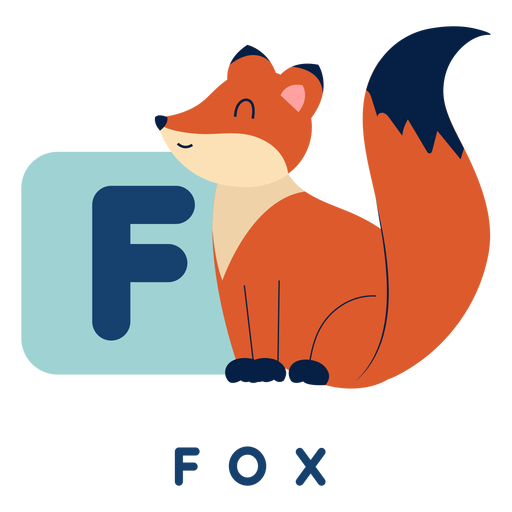 Letter f fox alphabet - Transparent PNG & SVG vector file