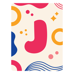Letter J Flashcard PNG & SVG Design For T-Shirts