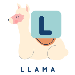 Letter L Llama Alphabet PNG & SVG Design For T-Shirts