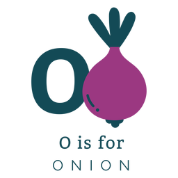 Letter O Onion Alphabet PNG & SVG Design For T-Shirts