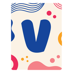 Letter V Flashcard PNG & SVG Design For T-Shirts