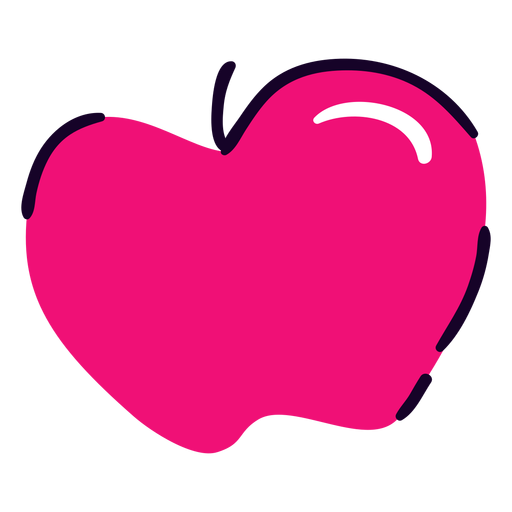 Pink apple flat - Transparent PNG & SVG vector file