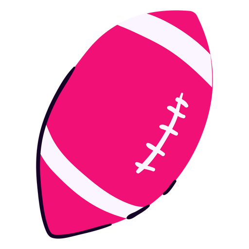 Pink football flat - Transparent PNG & SVG vector file