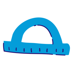 Semi Circle Ruler Flat PNG & SVG Design For T-Shirts