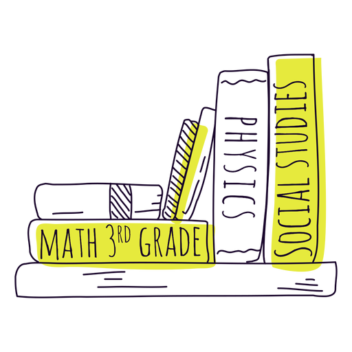 Subject books hand drawn - Transparent PNG & SVG vector file