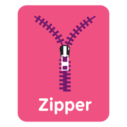 Zipper Vocabulary Flashcard PNG & SVG Design For T-Shirts