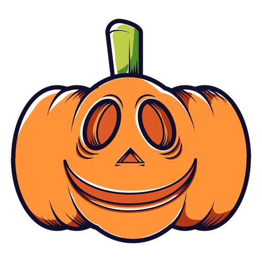 Icono de dibujos animados de calabaza tallada sonriente - Descargar PNG ...