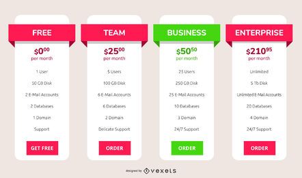Monthly Plans Table Template Vector Download