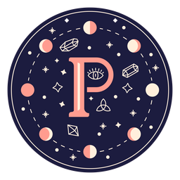 Letter P Magic Banner PNG & SVG Design For T-Shirts