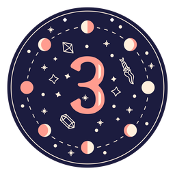 Number 3 Magic Banner PNG & SVG Design For T-Shirts