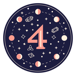 Number 4 Magic Banner PNG & SVG Design For T-Shirts