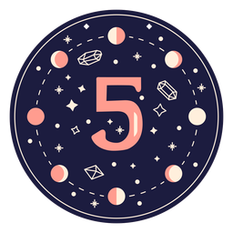 Number 5 Magic Banner PNG & SVG Design For T-Shirts