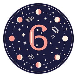 Number 6 Magic Banner PNG & SVG Design For T-Shirts