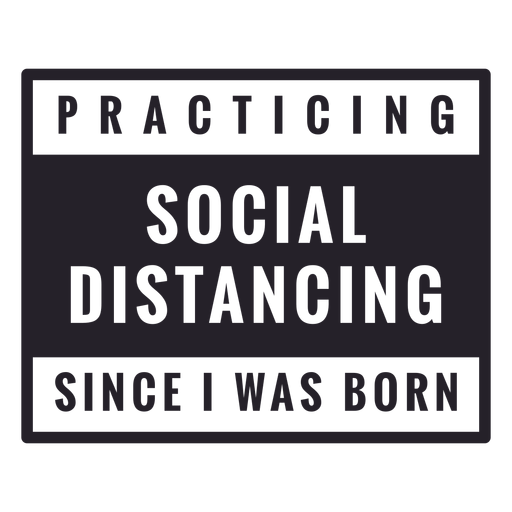 Practicing social distancing badge - Transparent PNG & SVG vector file