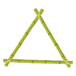 Bamboo Frames Design Triangle Icon PNG & SVG Design For T-Shirts