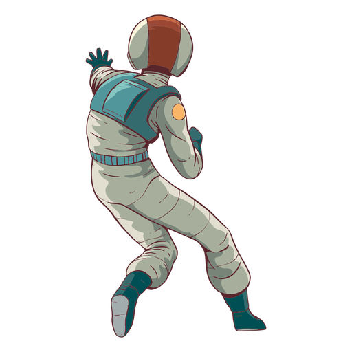 Back view astronaut colored - Transparent PNG & SVG vector file
