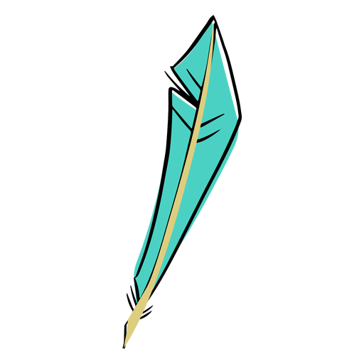 Pluma azul larga - Descargar PNG/SVG transparente